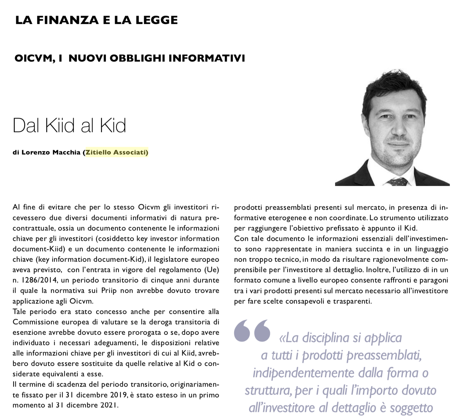 Dal Kiid al Kid - Zitiello Associati